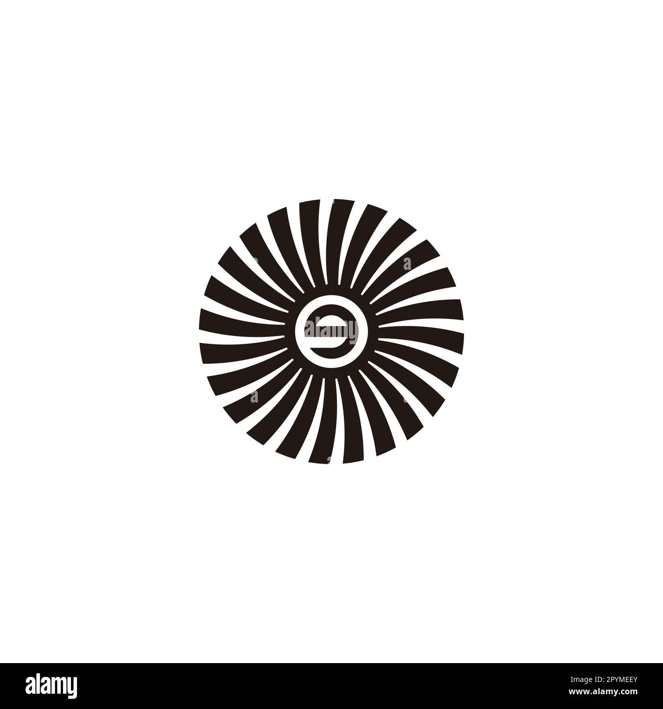 Letter g in sun, ribbon geometric symbol simple logo vector Stock ...