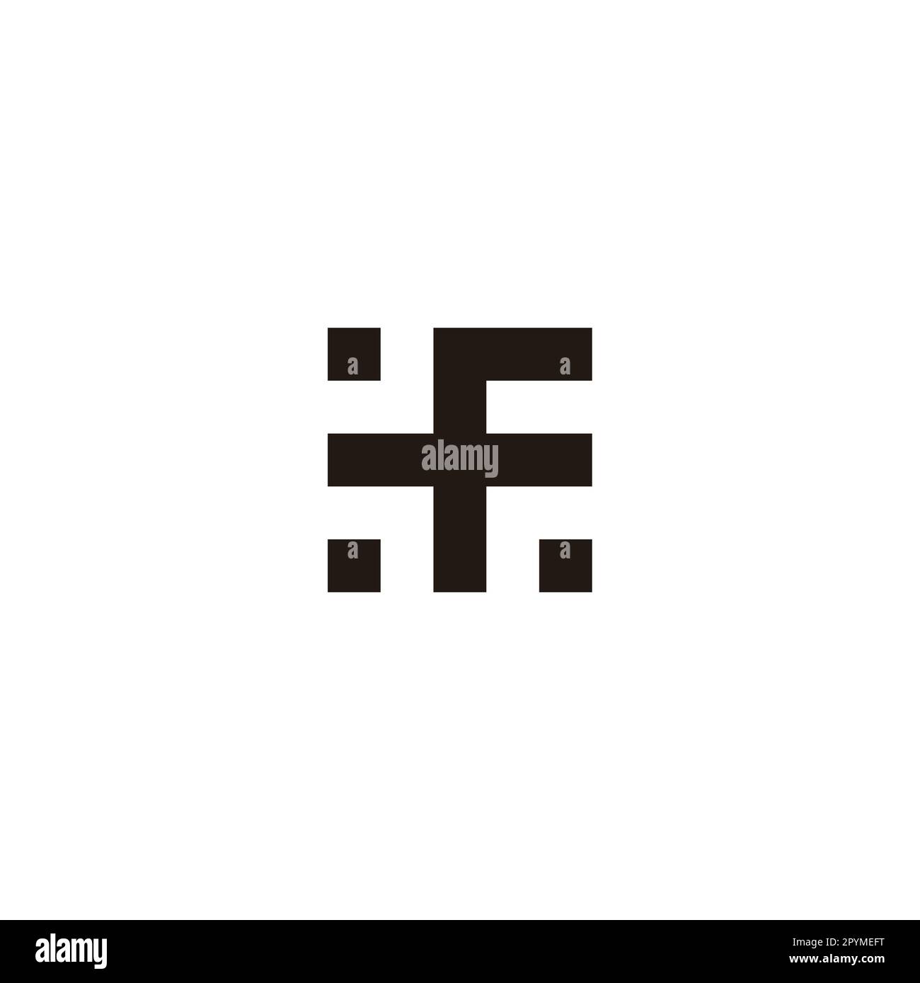 Letter f squares geometric symbol simple logo vector Stock Vector Image ...
