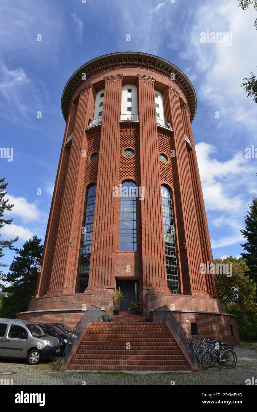 Water tower, cemetery, Bergstrasse, Steglitz, Berlin, Germany Stock ...
