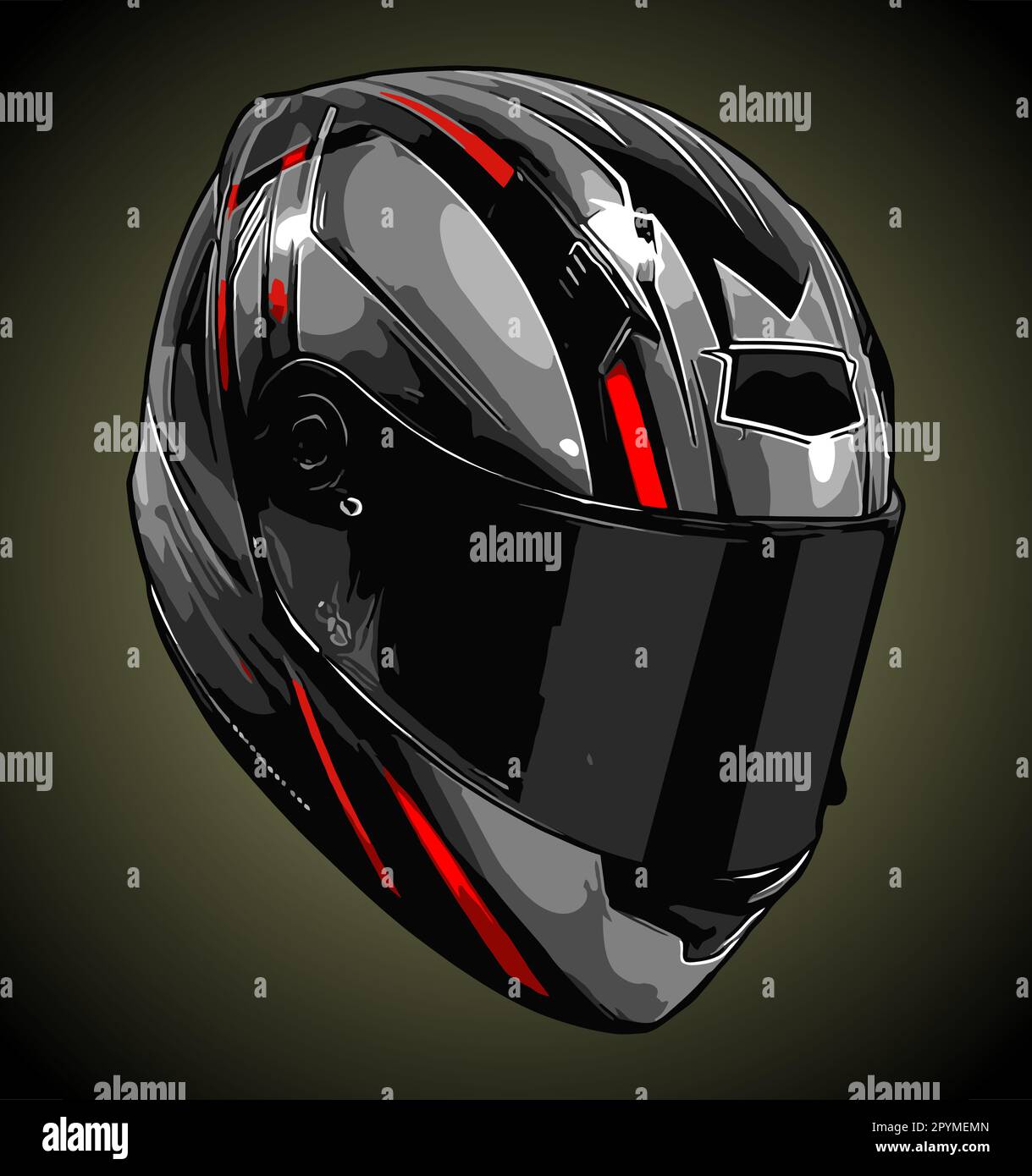 Vintage motorcycle helmet leather Stock Vector Images - Alamy