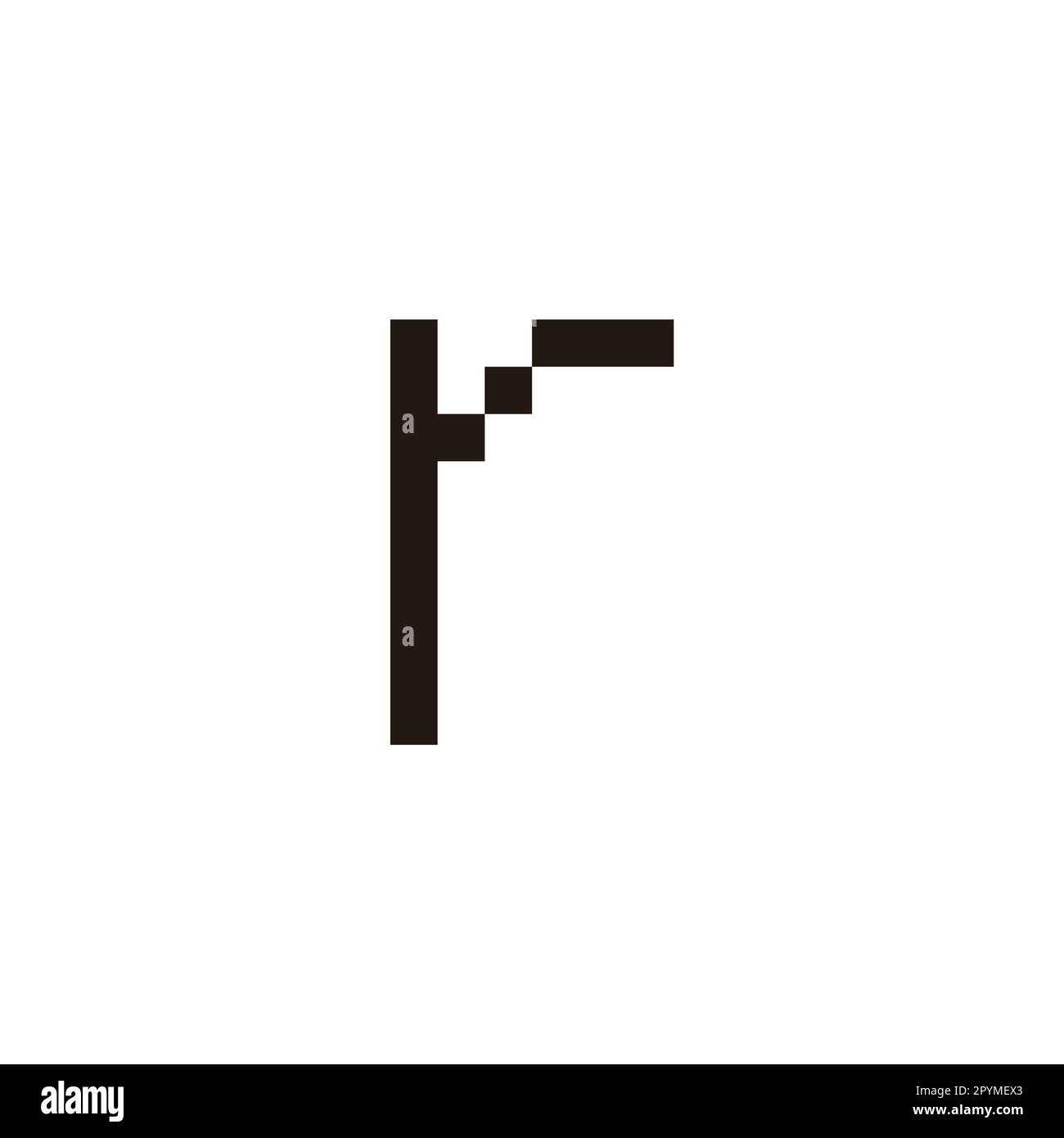 Letter r pixels geometric symbol simple logo vector Stock Vector Image ...