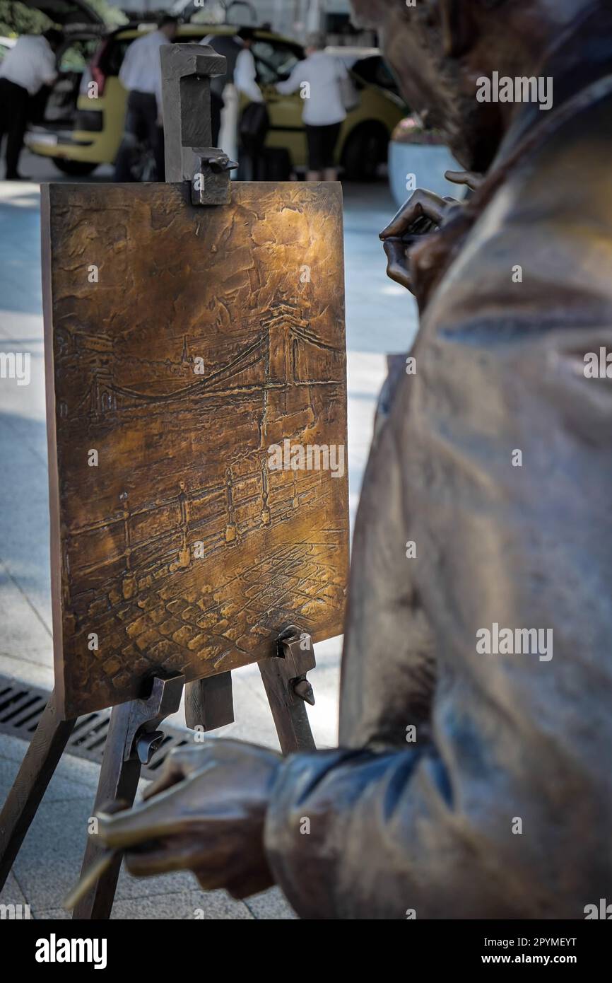 Bronze statue of Roskovics Ignac in Budapest Stock Photo - Alamy