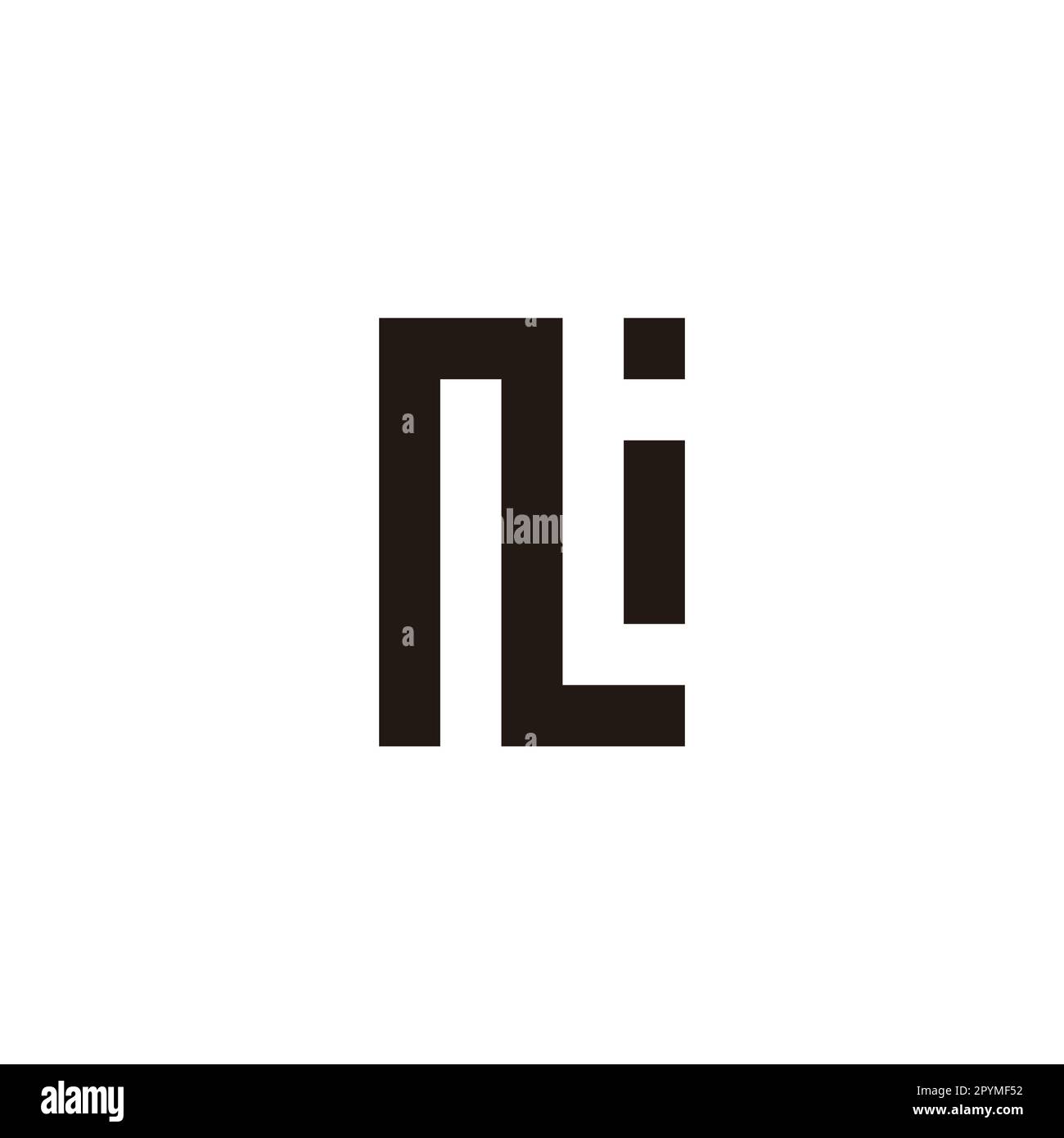 Letter N i square geometric symbol simple logo vector Stock Vector Image & Art - Alamy