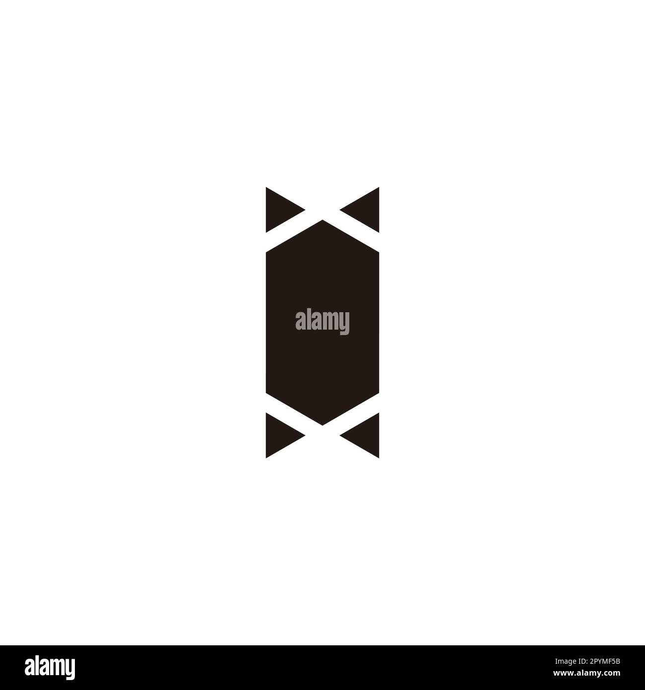 Hexagon, ribbon geometric symbol simple logo vector Stock Vector Image ...