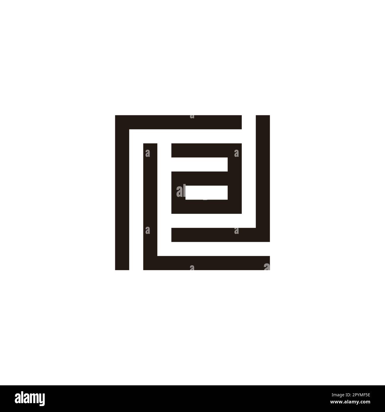 Letter r, L, a and J square geometric symbol simple logo vector Stock ...