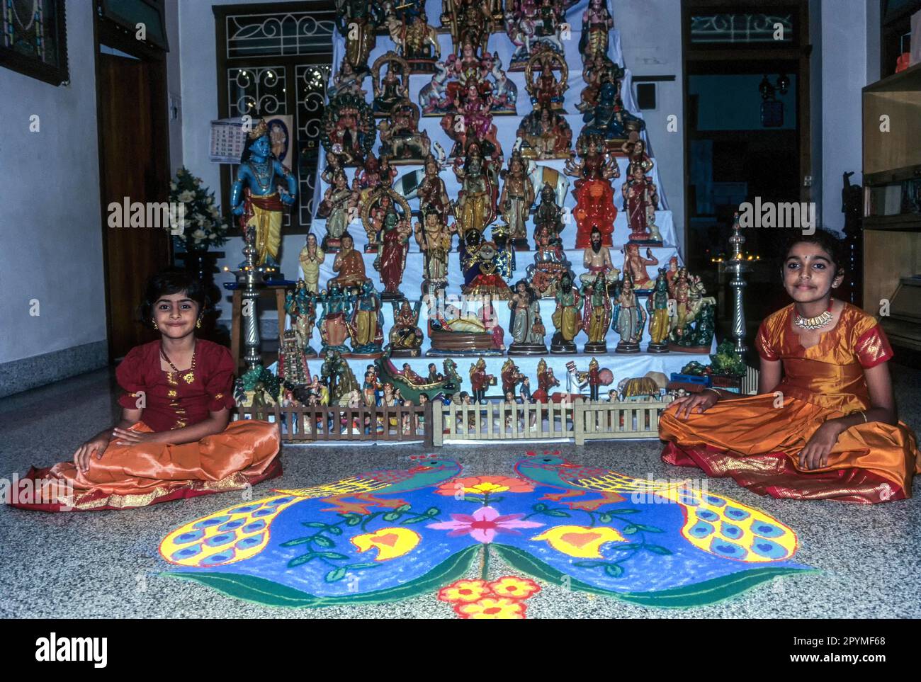 Kolu display during Navaratri festival in Tamil Nadu, South India ...
