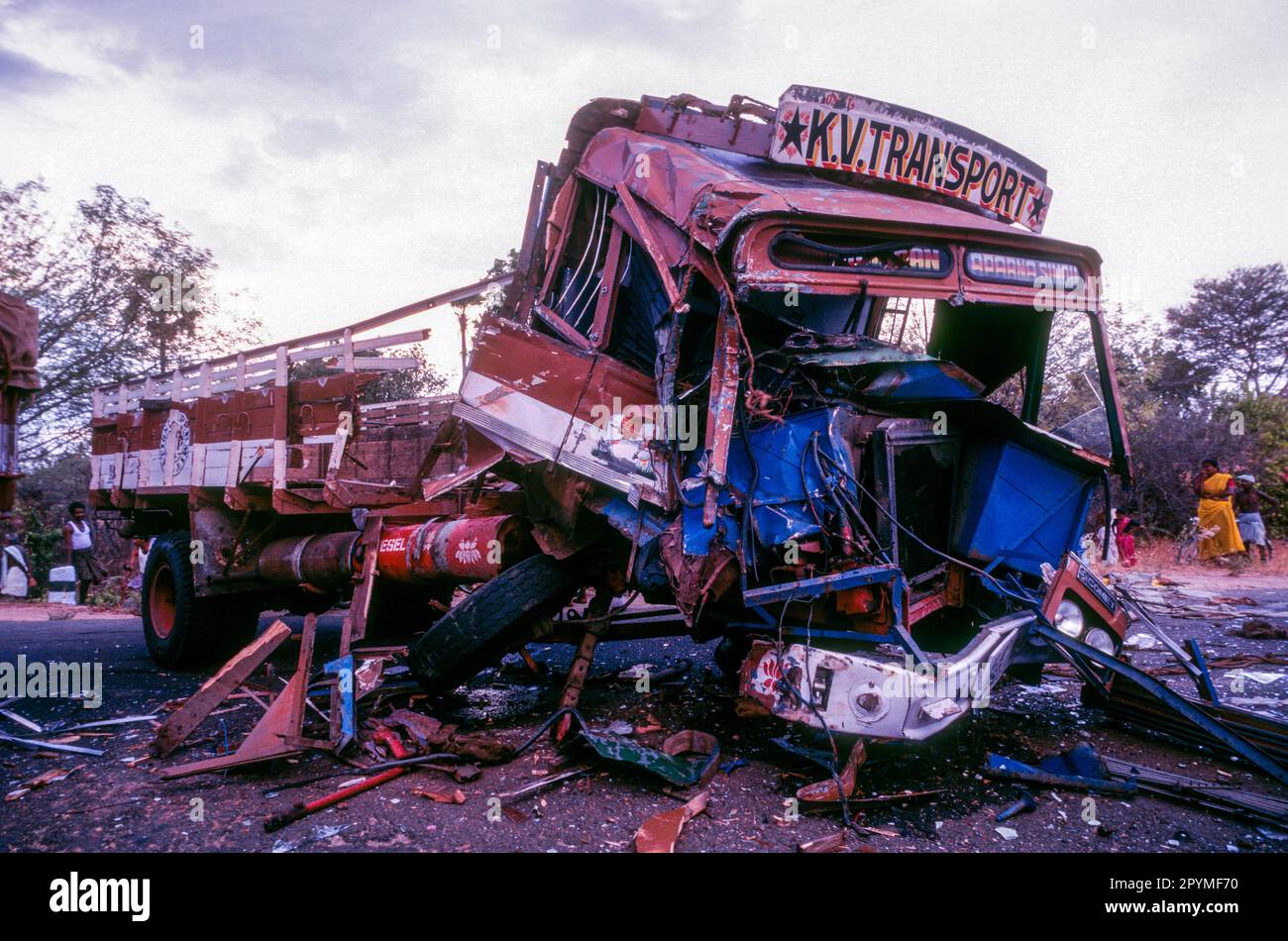Lorry accident, Tamil Nadu, South India, India, Asia Stock Photo - Alamy