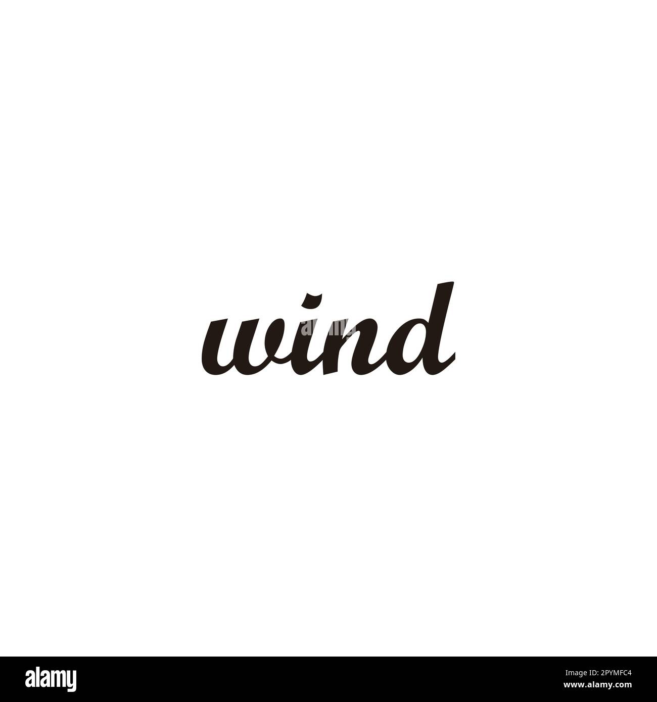 Letter, "wind", geometric symbol simple logo vector Stock Vector Image ...