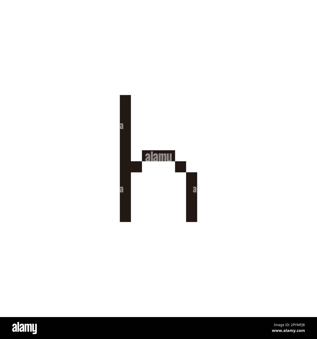 Letter h pixels geometric symbol simple logo vector Stock Vector Image ...