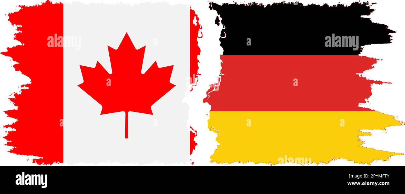 Germany and Canada grunge flags connection, vector Stock Vector Image ...