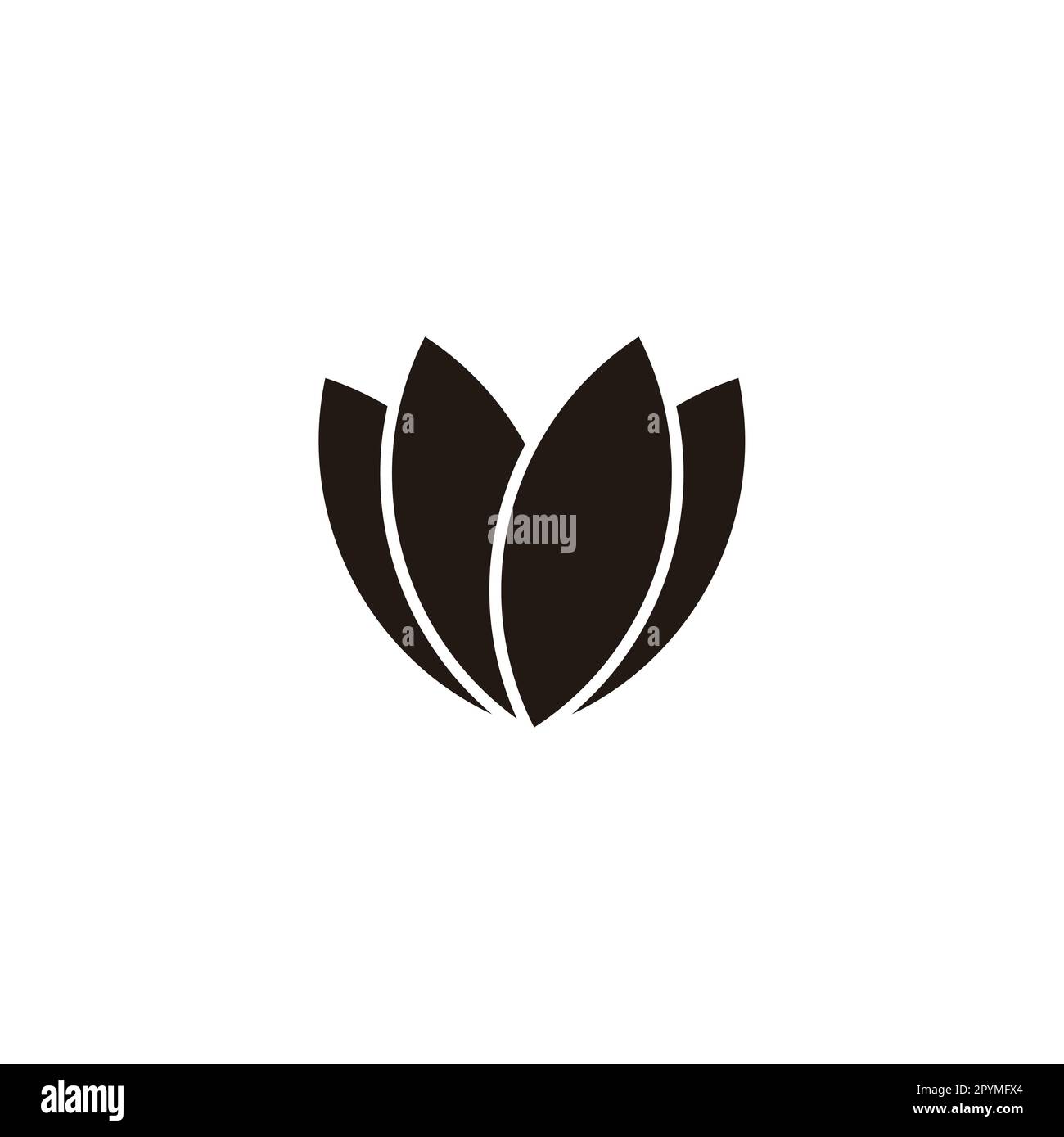 Flower, four leaves geometric symbol simple logo vector Stock Vector ...