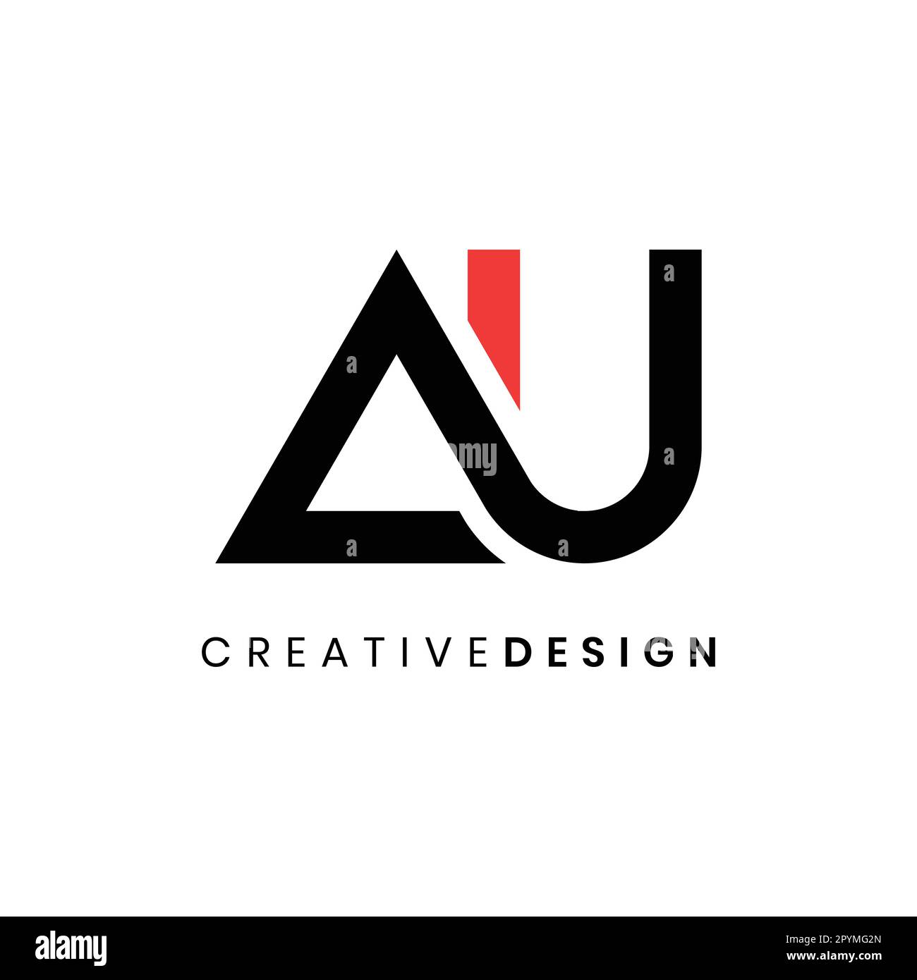 Modern letter AU logo design vector illustration Stock Vector Image ...
