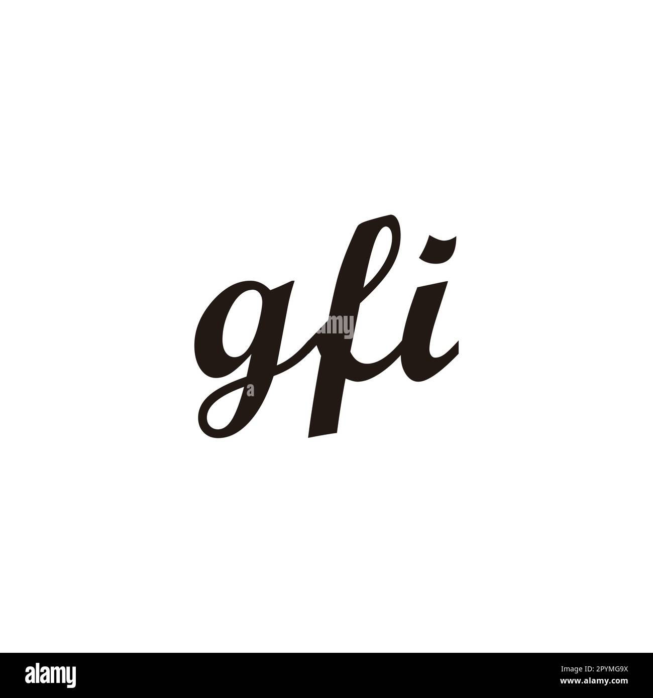 Letter gfi connect geometric symbol simple logo vector Stock Vector ...