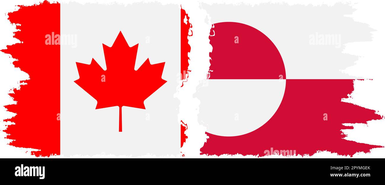 Greenland and Canada grunge flags connection, vector Stock Vector Image ... Greenland and Canada grunge flags connection, vector Stock Vector Image ...