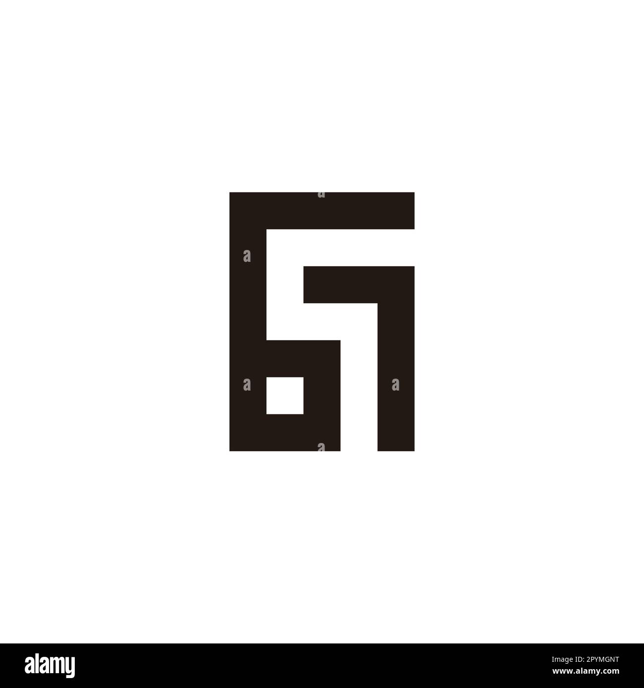 Number 6 and 7 square geometric symbol simple logo vector Stock Vector ...