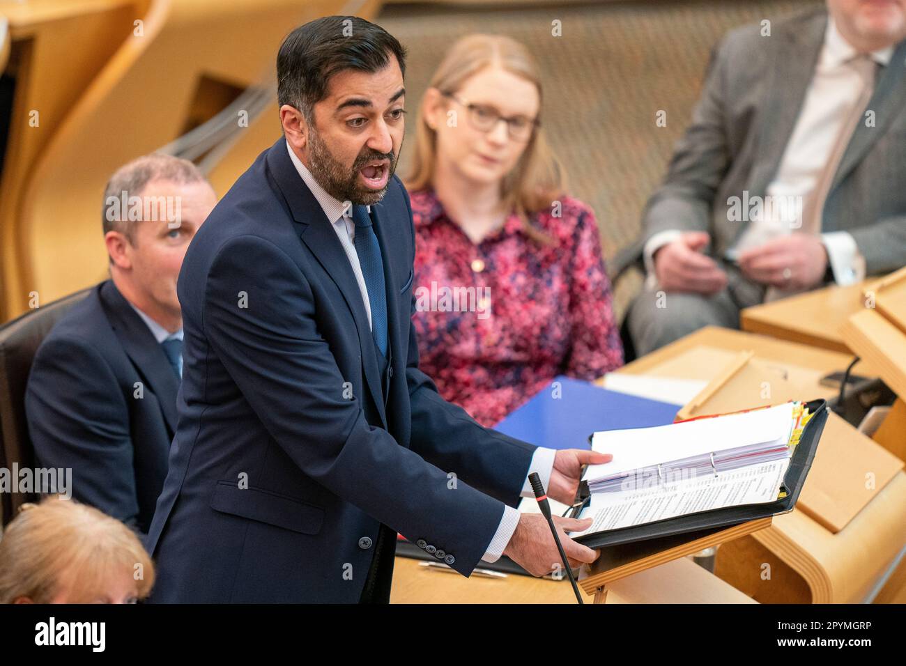 Humza yousaf holyrood chamber hi-res stock photography and images - Alamy