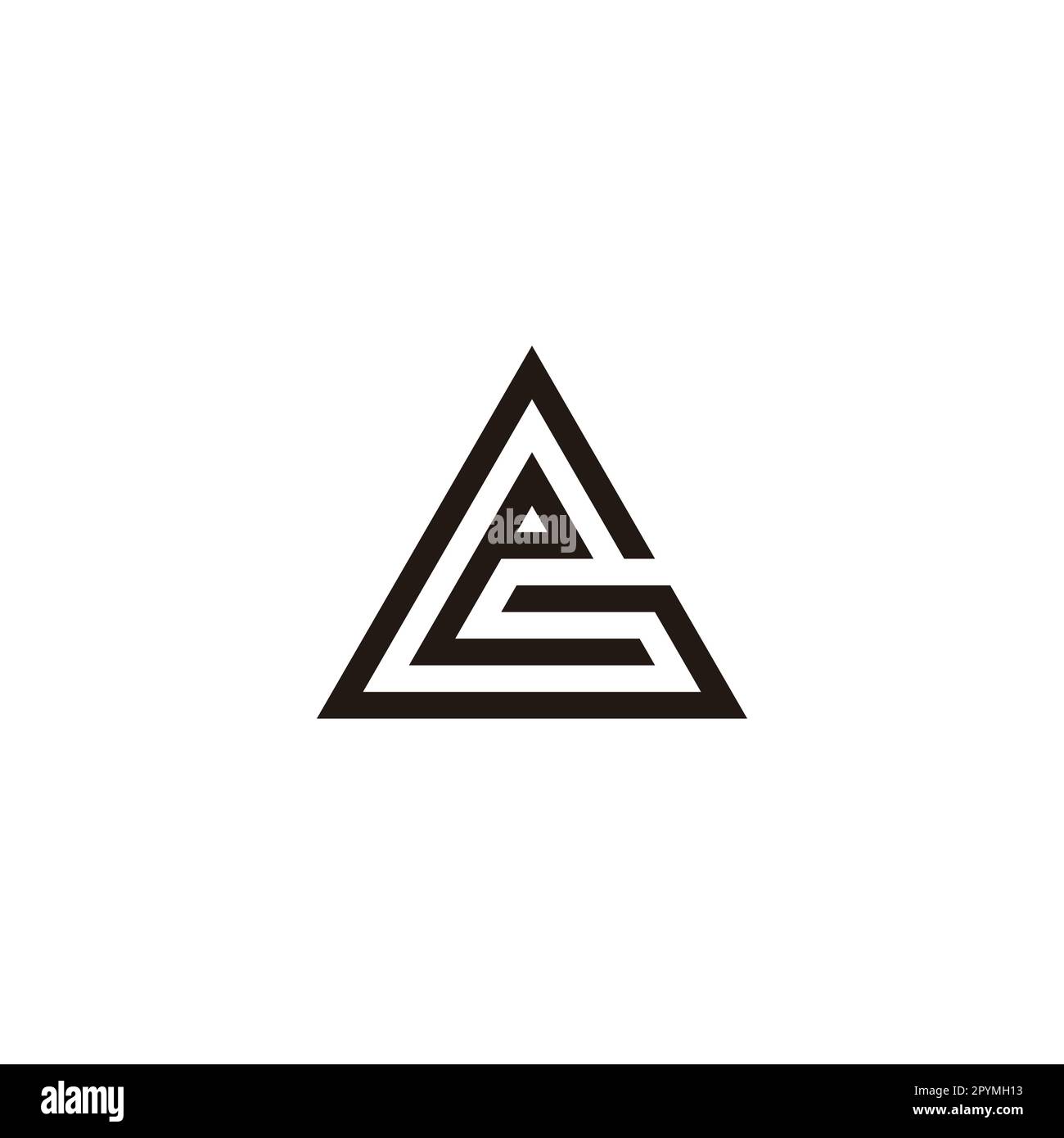 Letter e in G triangle geometric symbol simple logo vector Stock Vector ...