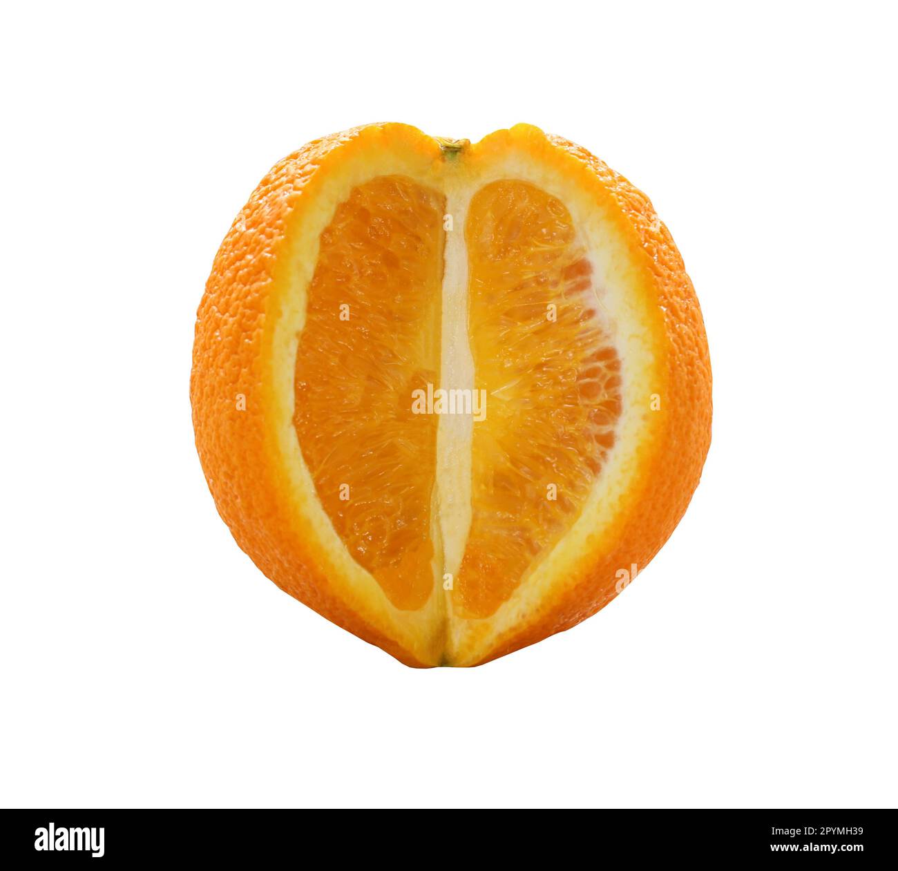 Freshness orange mandarin peeled are section isolated on white ...