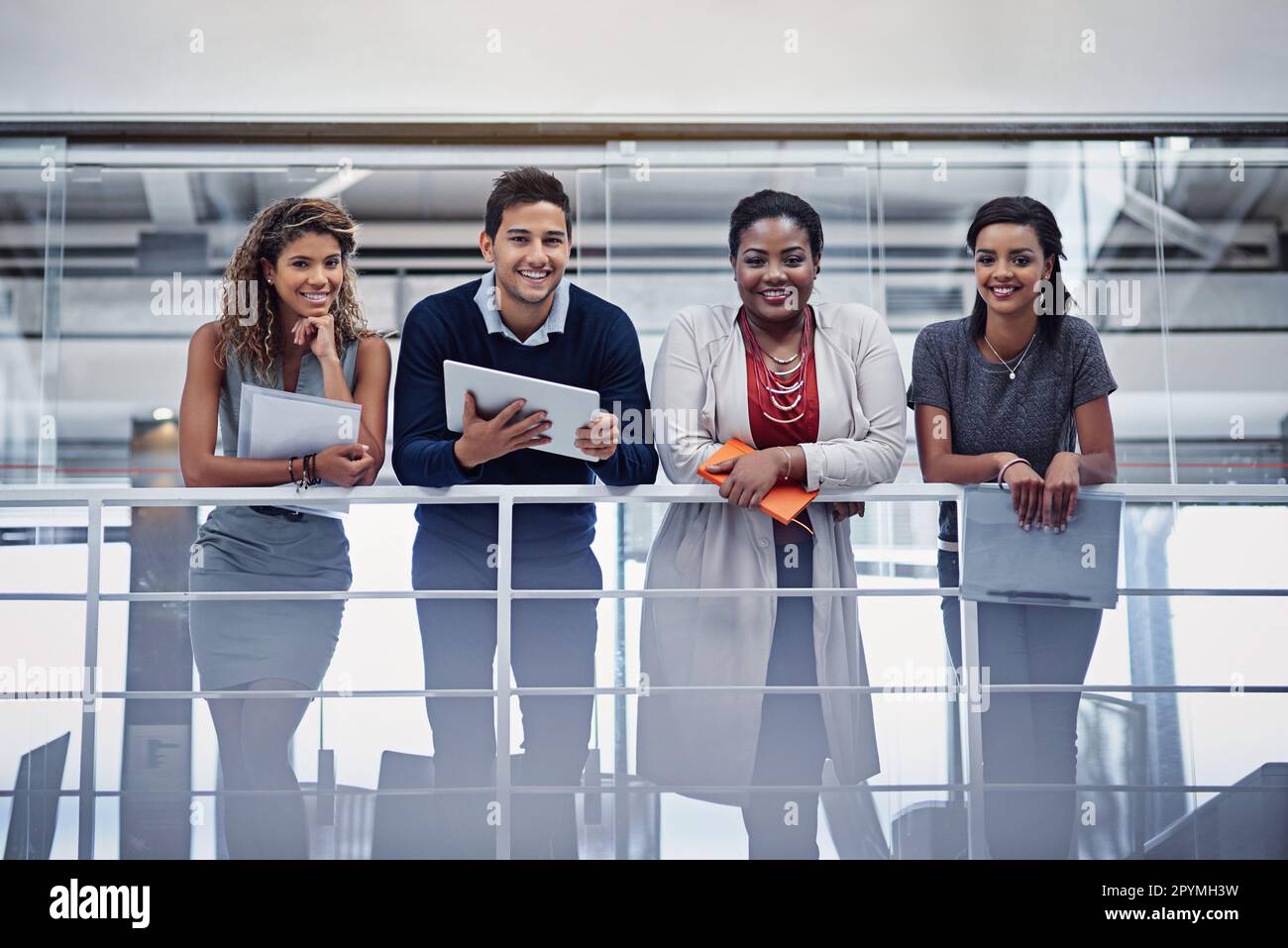 Making success look easy. Portrait of a group of smiling colleagues ...