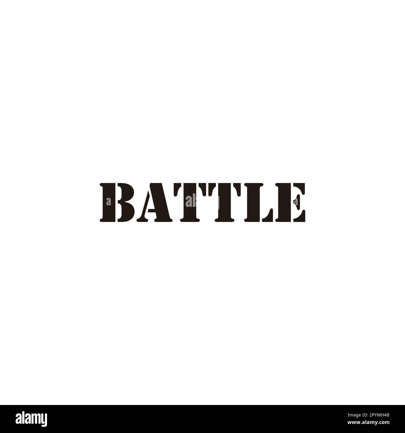 Text, "Battle", geometric symbol simple logo vector Stock Vector Image ...