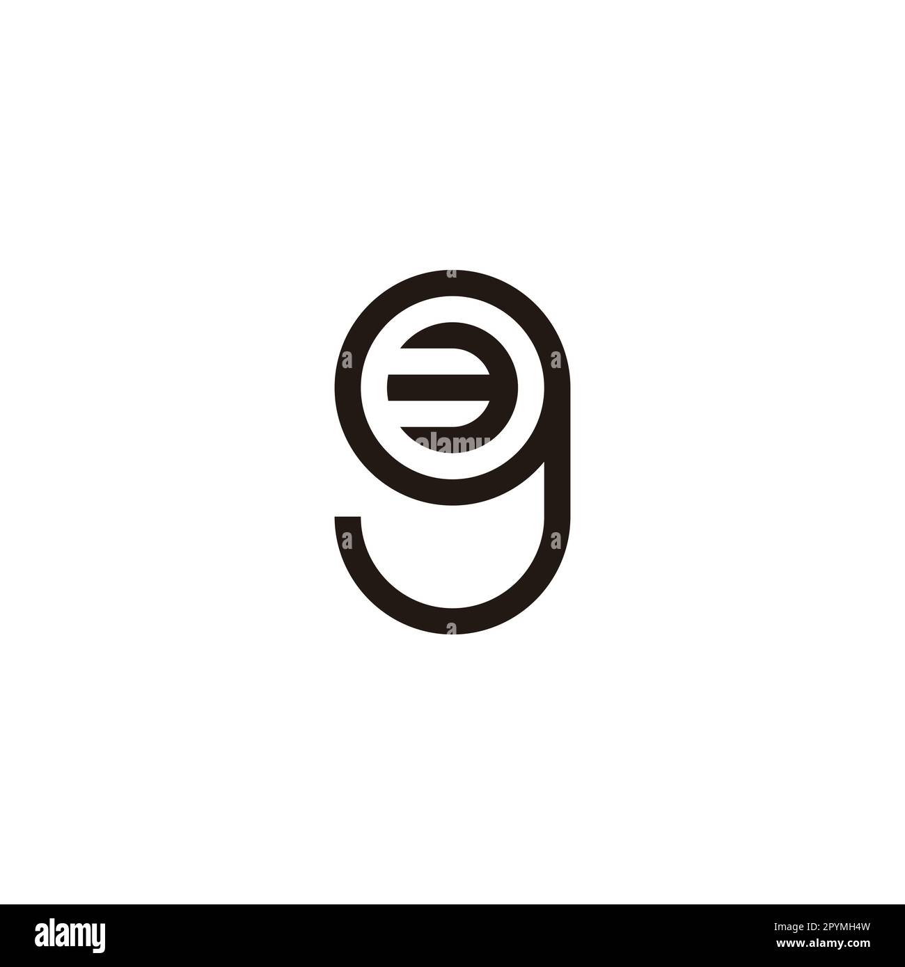 Number 3 in letter g circle geometric symbol simple logo vector Stock ...