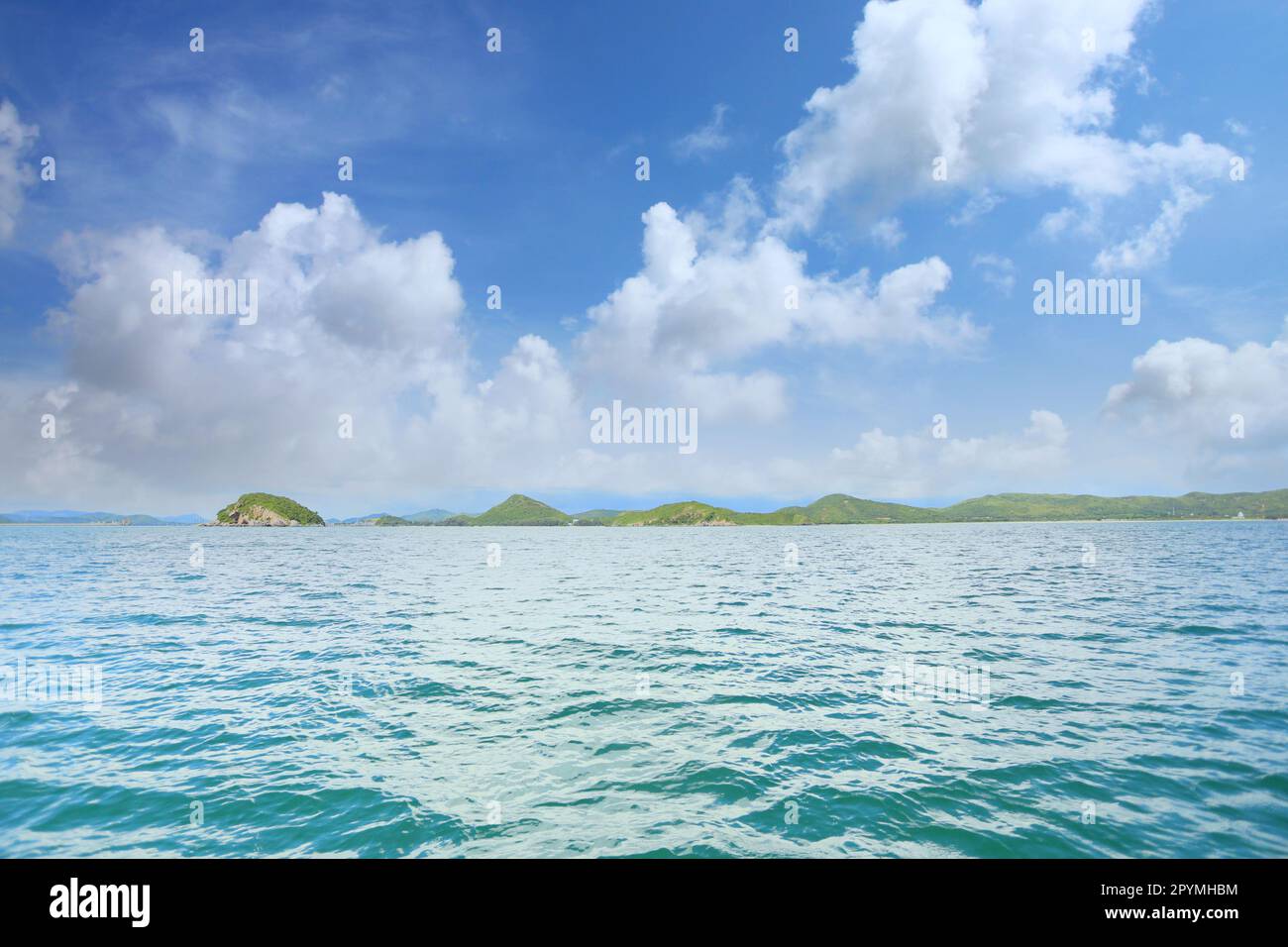Smooth sea and blue sky in daytime with Clear air for design in your ...