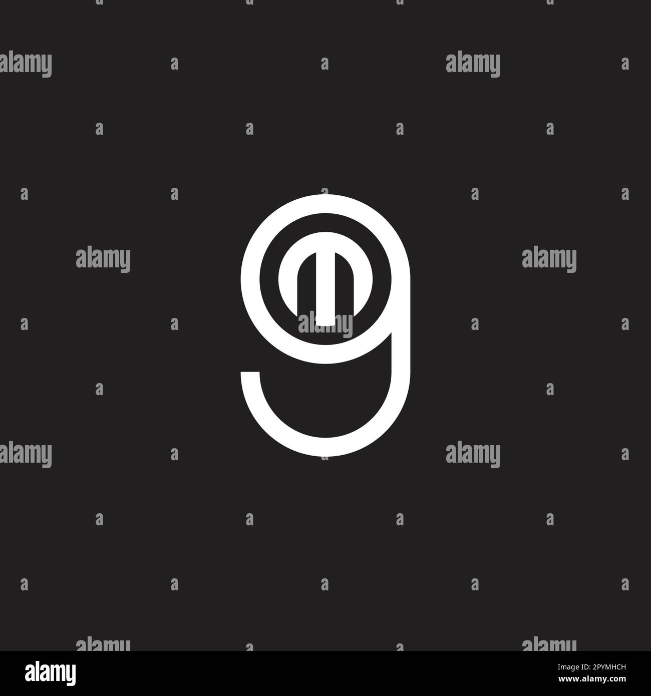 Letter M in g circle geometric symbol simple logo vector Stock Vector ...