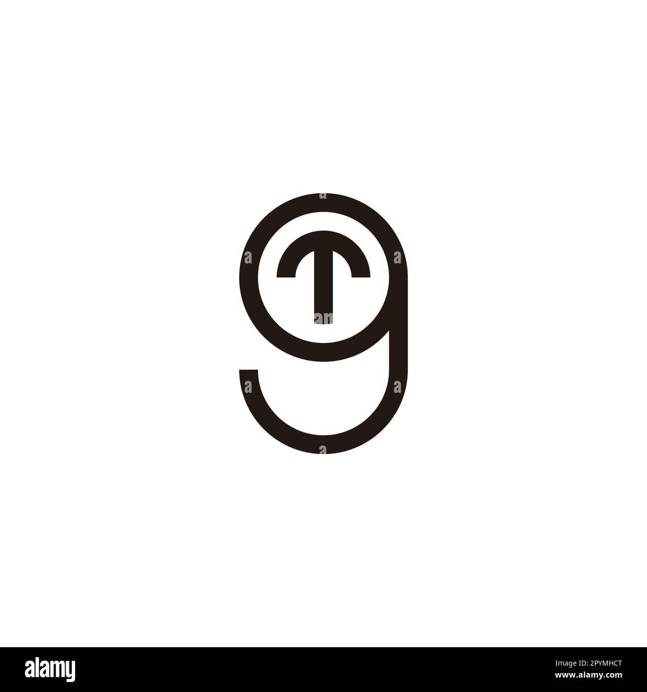 Letter T in g circle geometric symbol simple logo vector Stock Vector ...