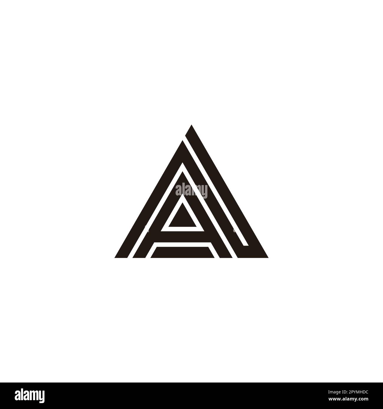 Letter N and A triangles geometric symbol simple logo vector Stock ...