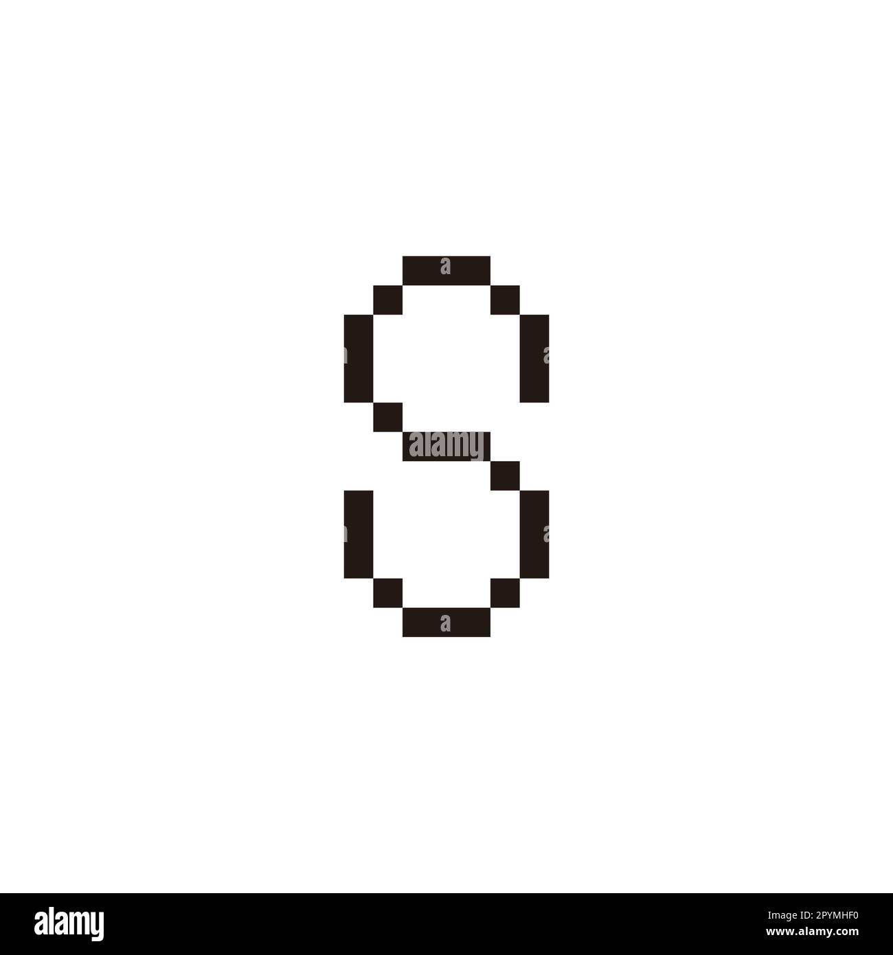 Letter S pixel geometric symbol simple logo vector Stock Vector Image ...