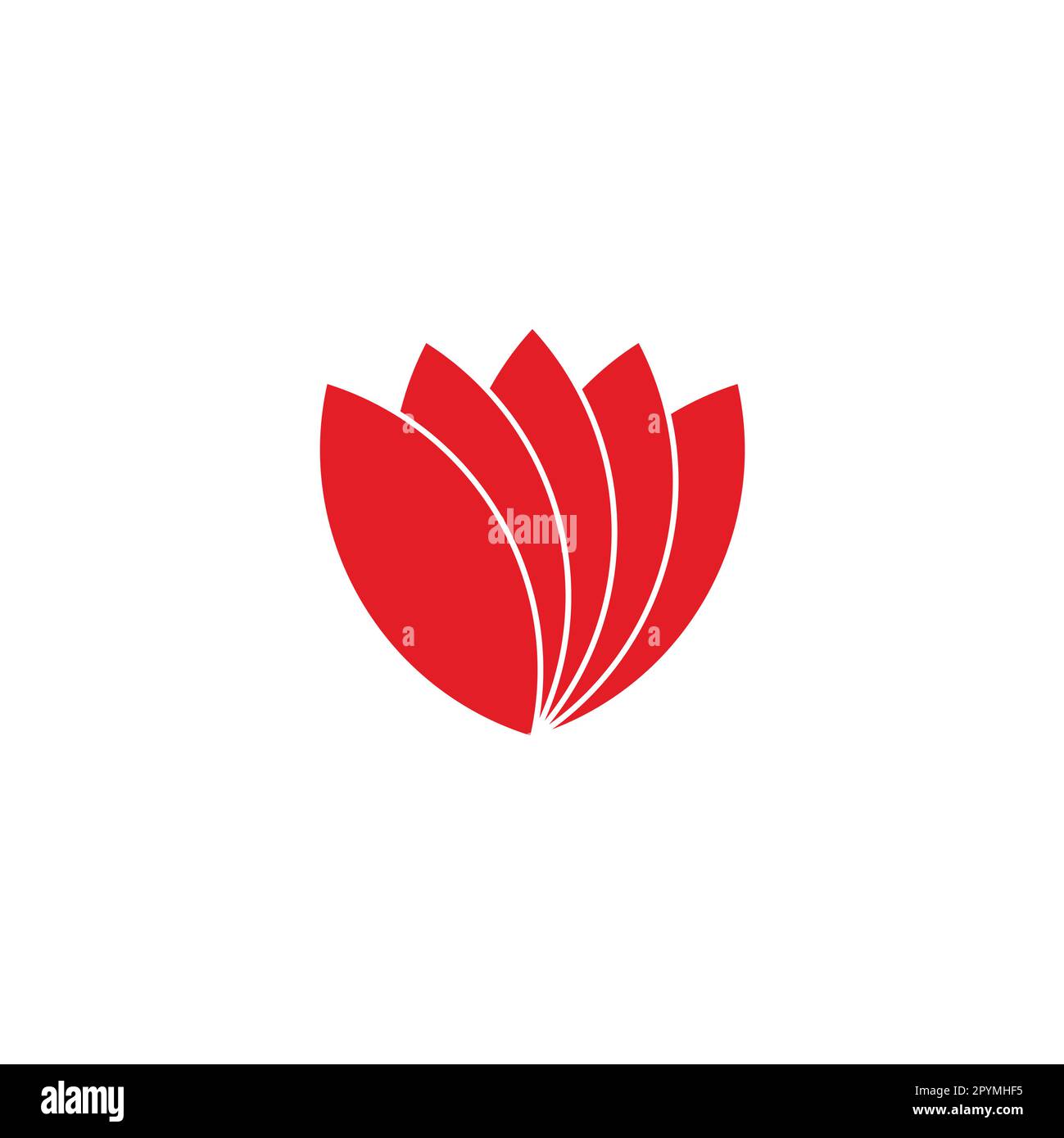 Flower, leaves geometric symbol simple logo vector Stock Vector Image ...