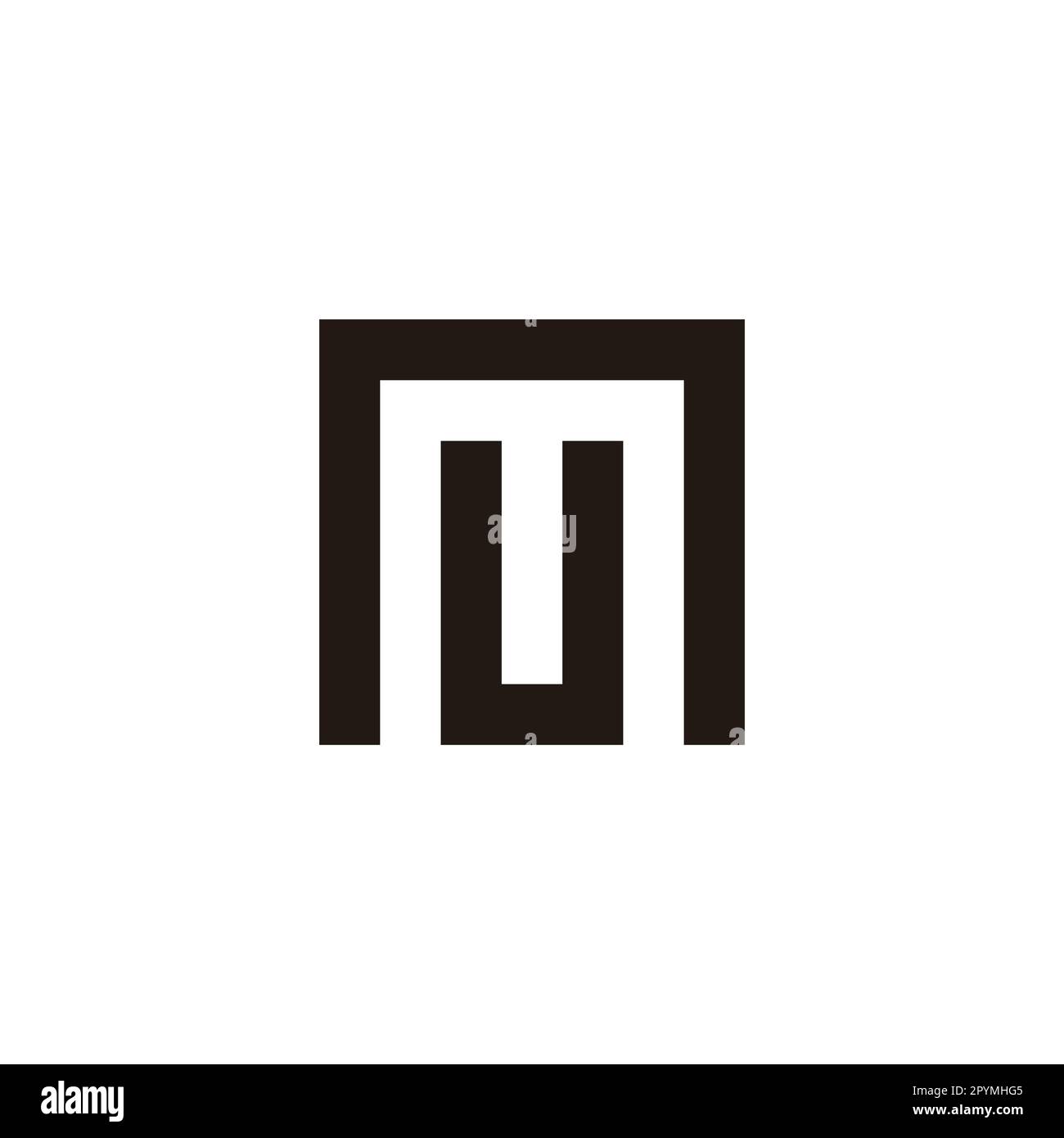 Letter U in n square geometric symbol simple logo vector Stock Vector ...