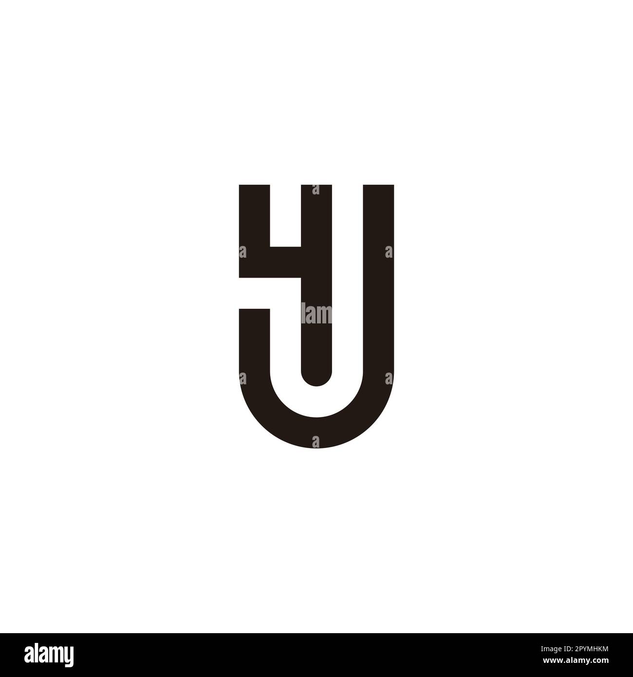 Letter J number 4 shield geometric symbol simple logo vector Stock ...