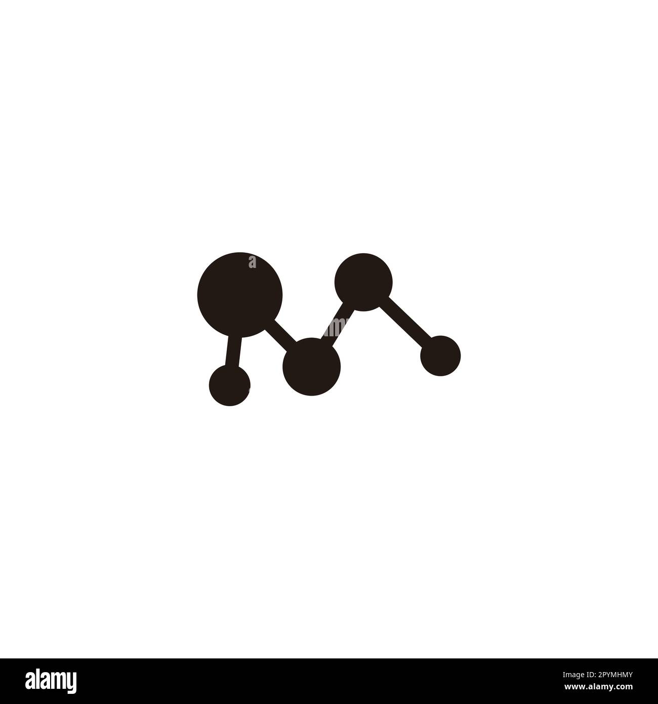 Letter M molecule, science geometric symbol simple logo vector Stock ...