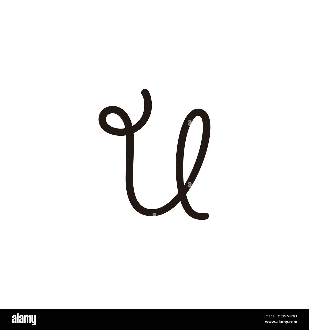 Letter u rope geometric symbol simple logo vector Stock Vector Image ...