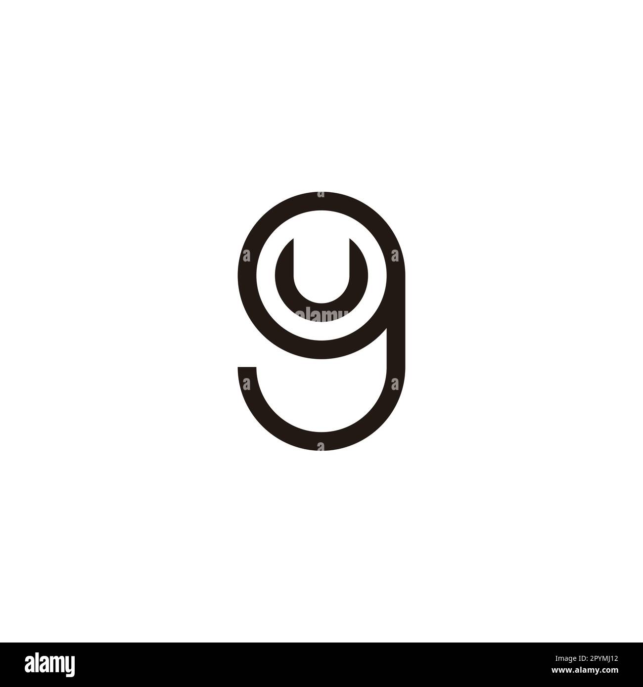 Letter U in g circle geometric symbol simple logo vector Stock Vector ...