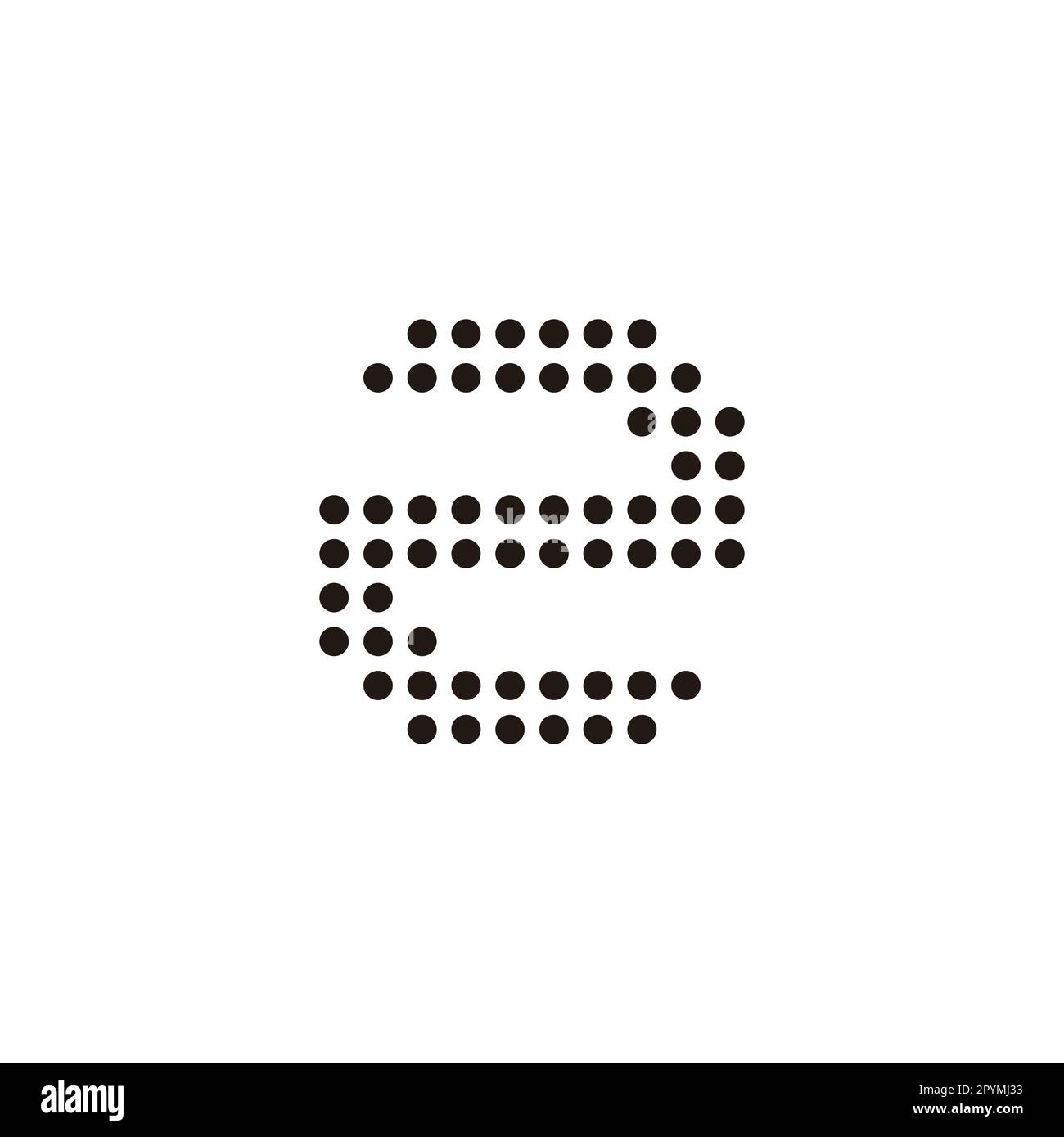 Number 2 circles geometric symbol simple logo vector Stock Vector Image ...