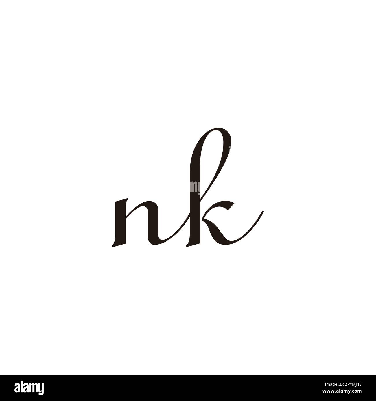 Letter nk connect geometric symbol simple logo vector Stock Vector ...