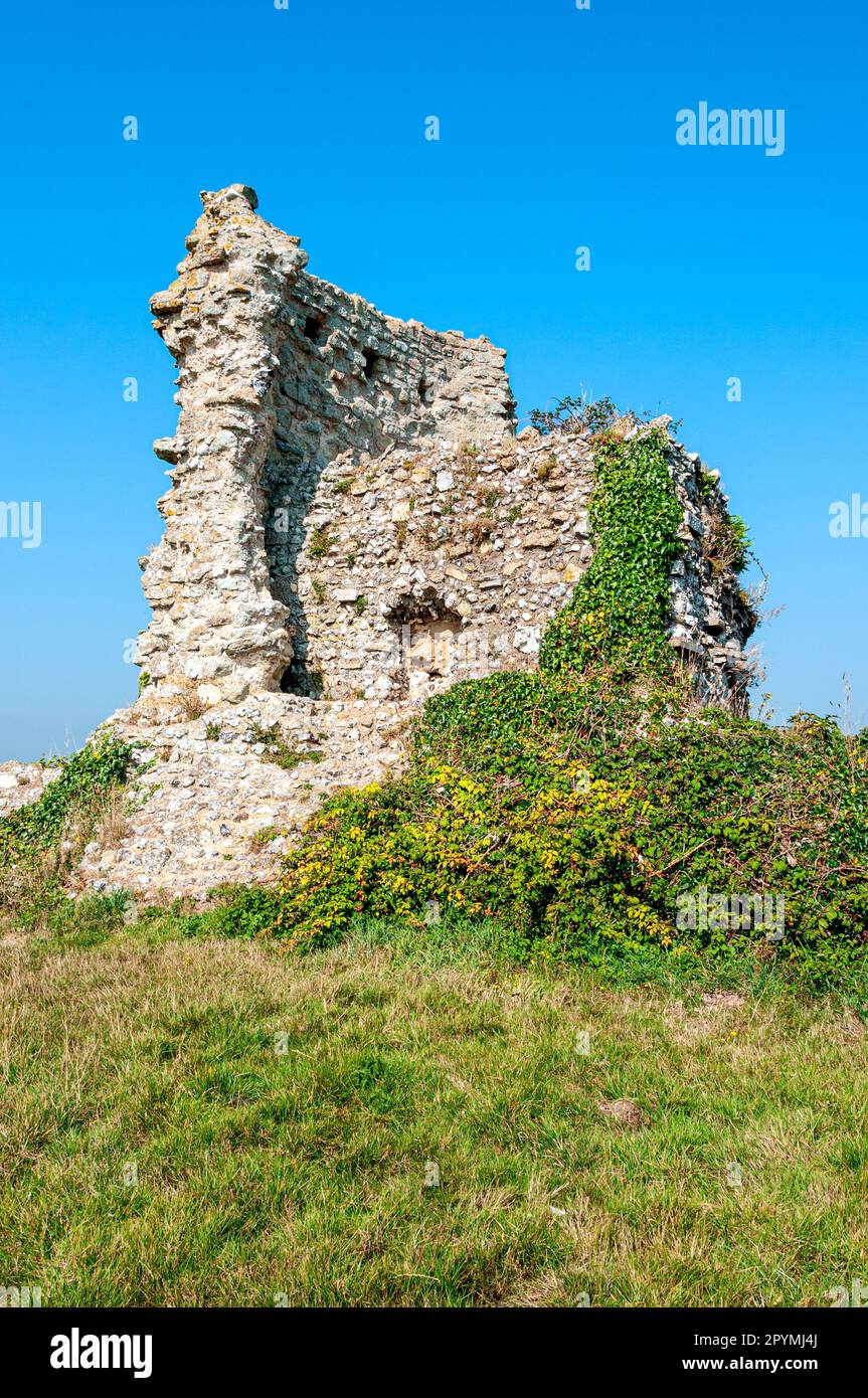 The facade of a tower crumbling on the inside creating a romantic ruin ...