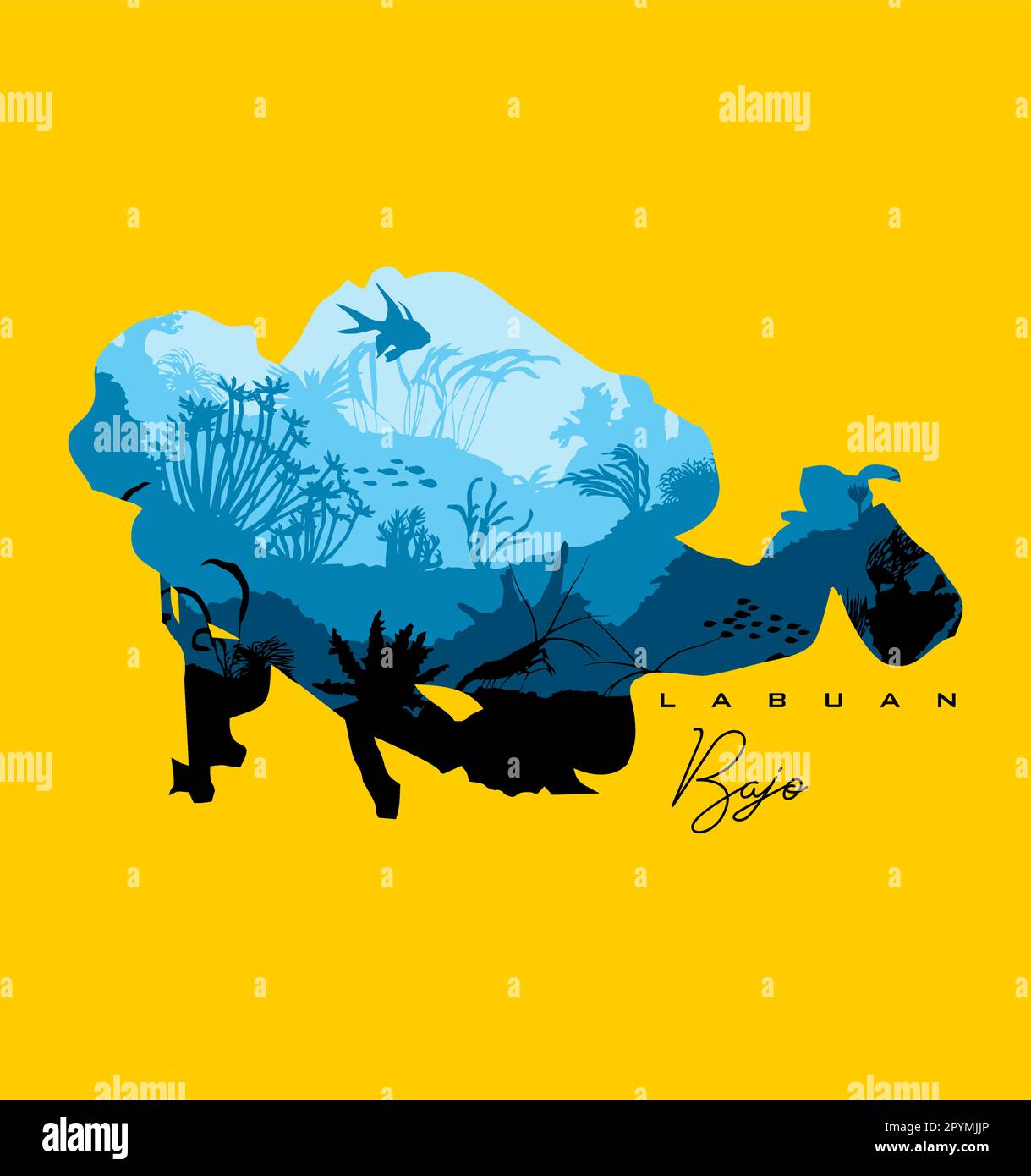 Labuan bajo landscape Stock Vector Images - Alamy