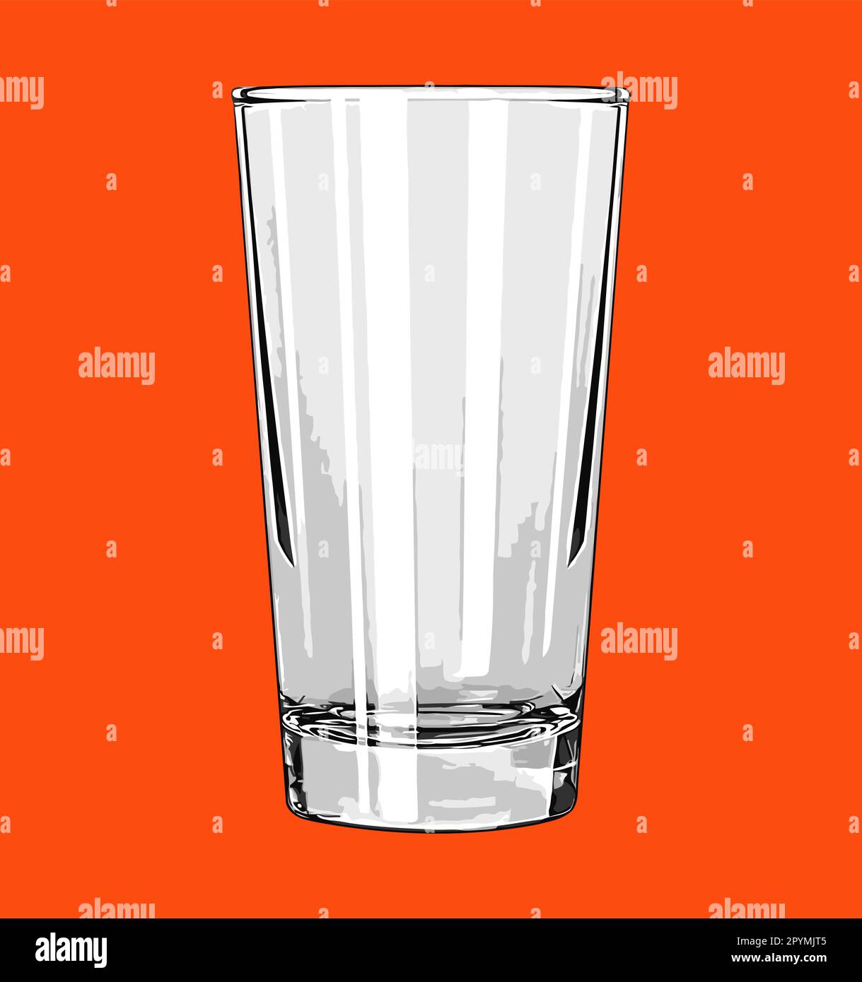 Americano in glass cup Stock Vector Images - Alamy