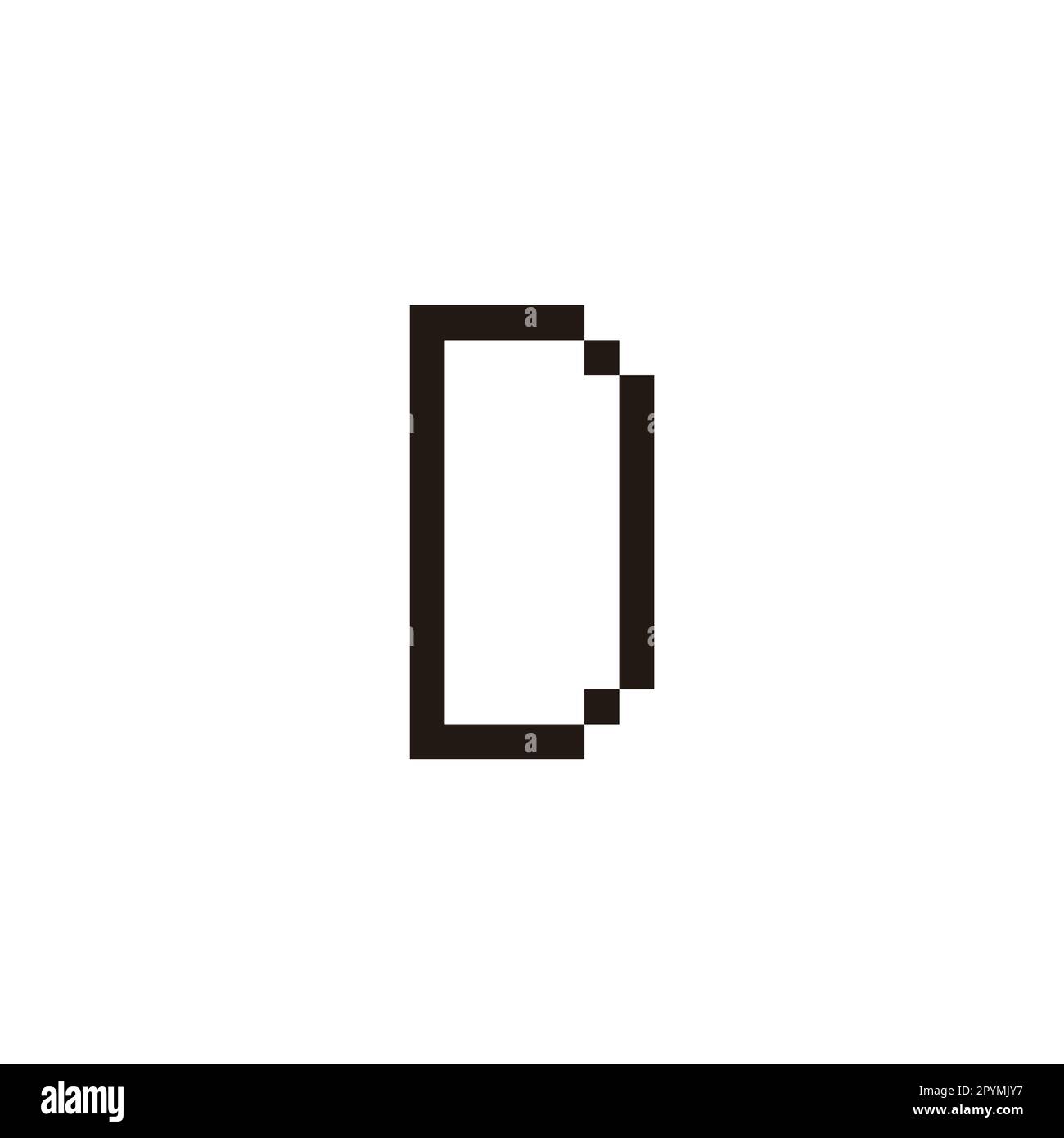Letter D pixel geometric symbol simple logo vector Stock Vector Image & Art - Alamy