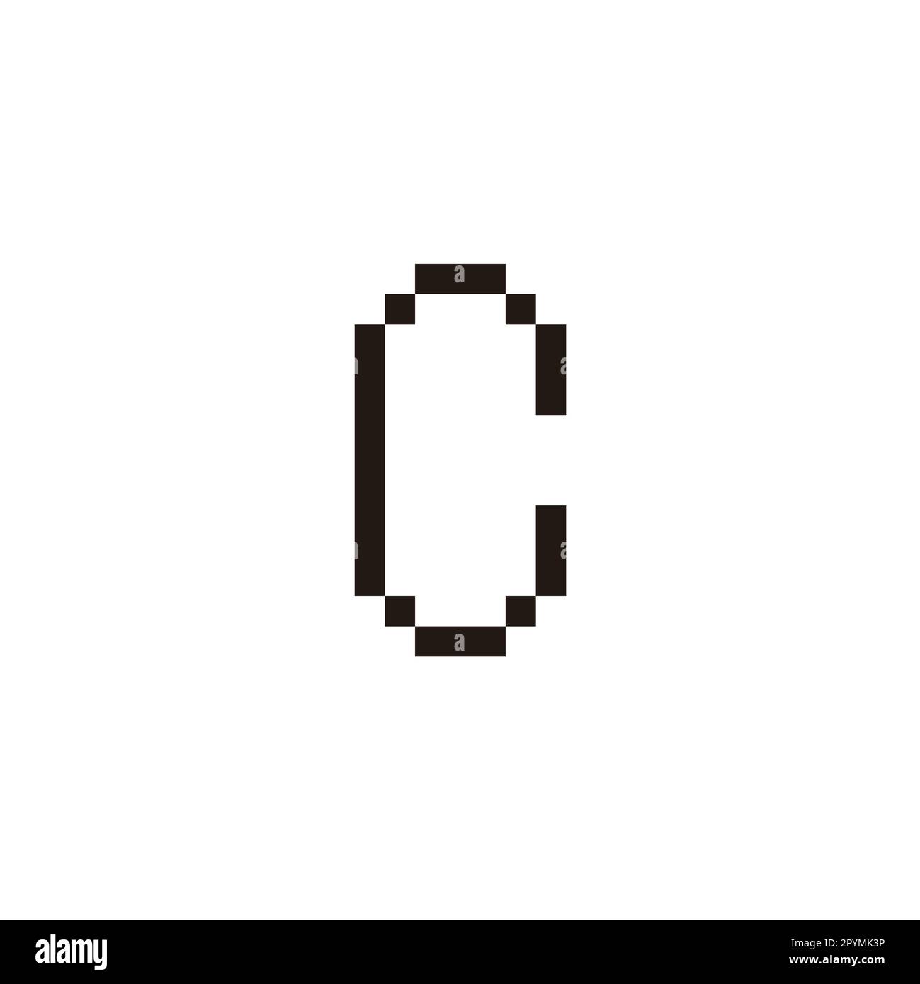 Letter C pixel geometric symbol simple logo vector Stock Vector Image ...