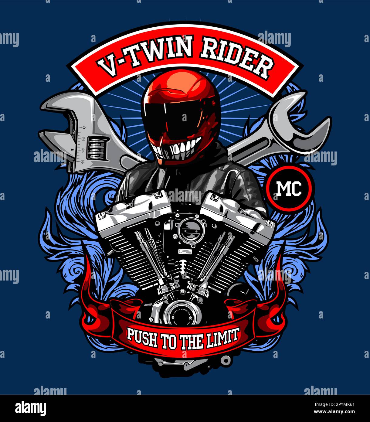 v twin and biker Stock Vector Image & Art - Alamy