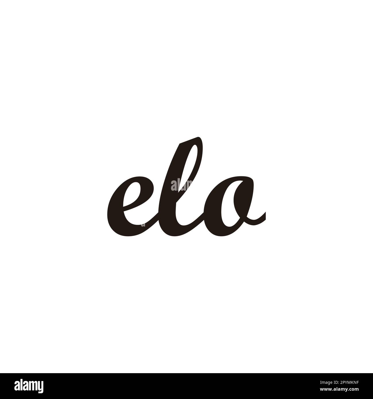Letter elo connect geometric symbol simple logo vector Stock Vector ...