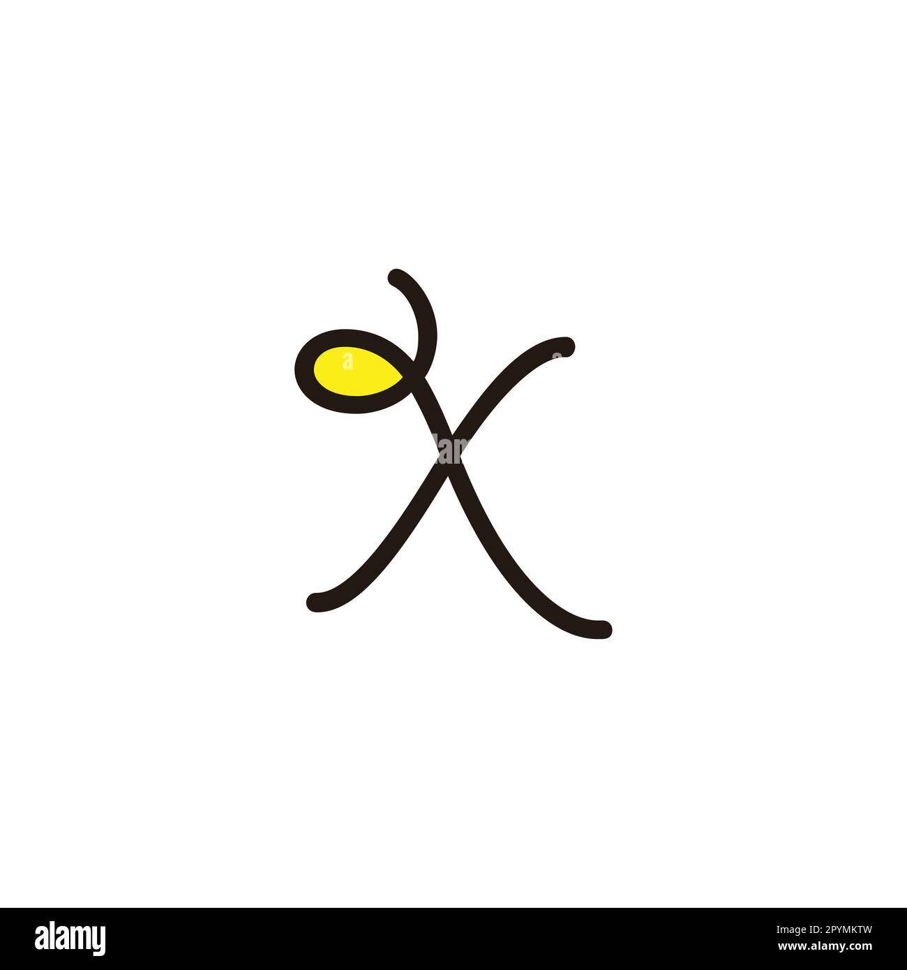 Letter X leaf, plant geometric symbol simple logo vector Stock Vector ...