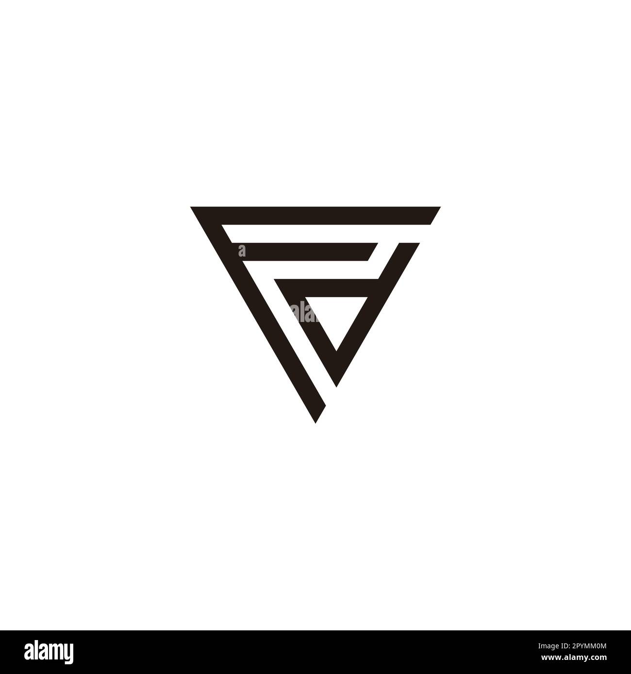 Geometric letter f logo hi-res stock photography and images - Alamy