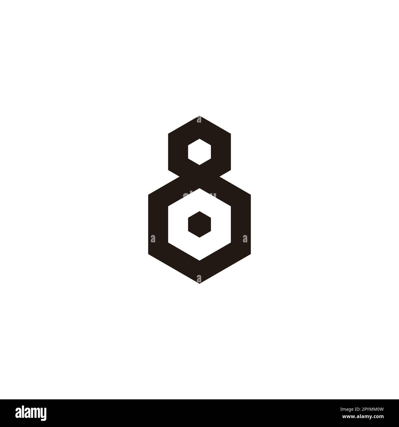 Number 8 hexagons, geometric symbol simple logo vector Stock Vector ...