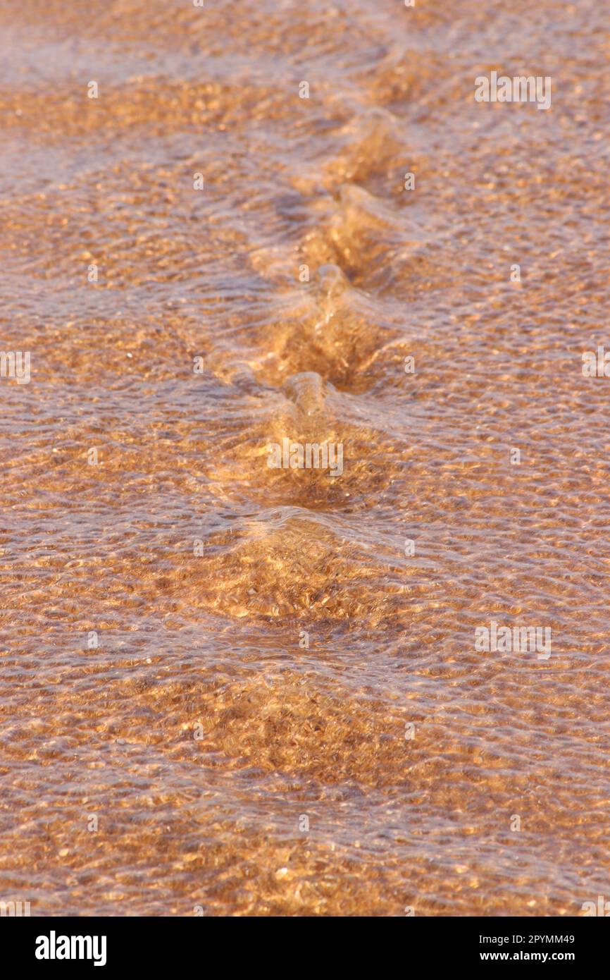 Ripples in sea water on beach Stock Photo - Alamy