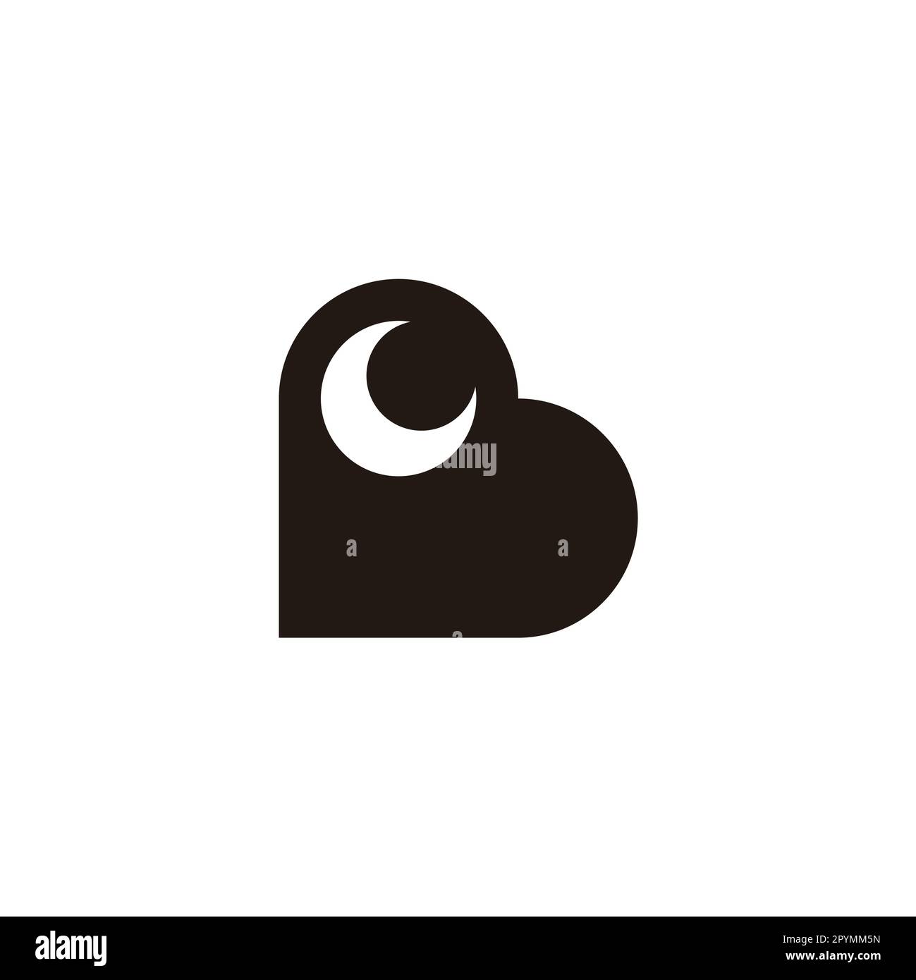 Letter B crescent moon geometric symbol simple logo vector Stock Vector ...